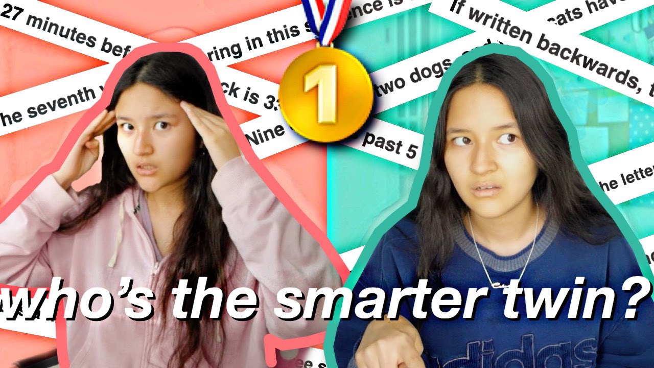 Who is the Smarter Twin? | We Took an IQ Test to Find Out - YouTube