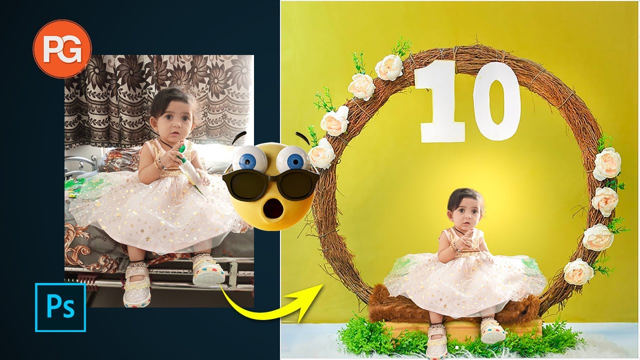 How to edit baby photos in Photoshop tutorial || baby photo editing ...