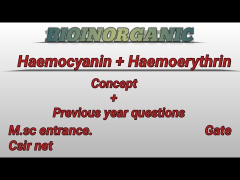 Haemocyanin + Haemoerythrin With Previous Year Questions - YouTube