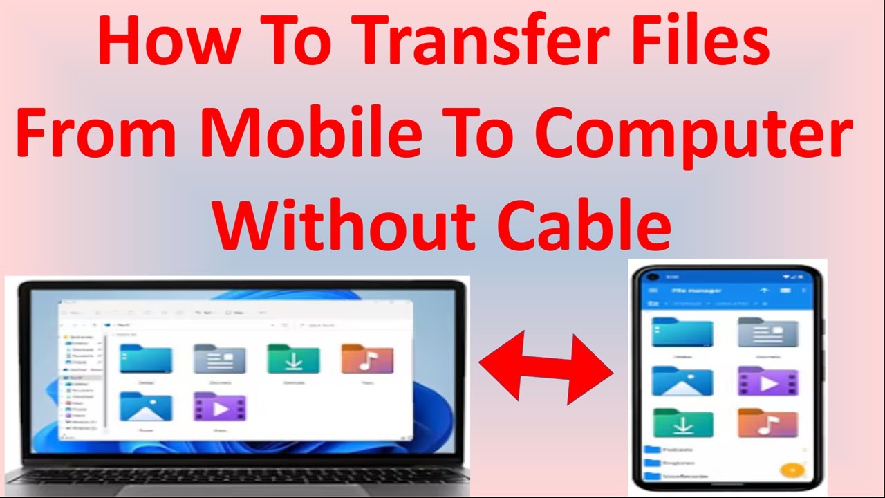 How To Transfer Files From Mobile To Computer Without Cable - YouTube