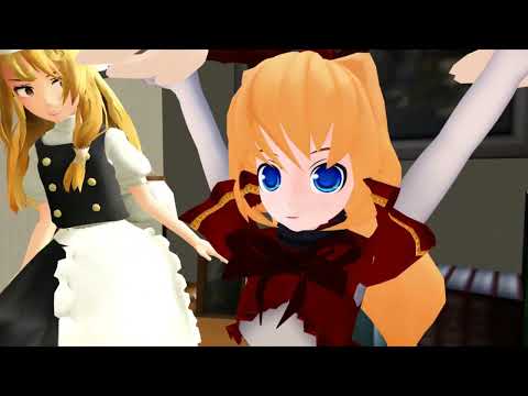 [MMD Giantess 巨大娘] Mini-mari Shrinking Marisa Touhou Part 1