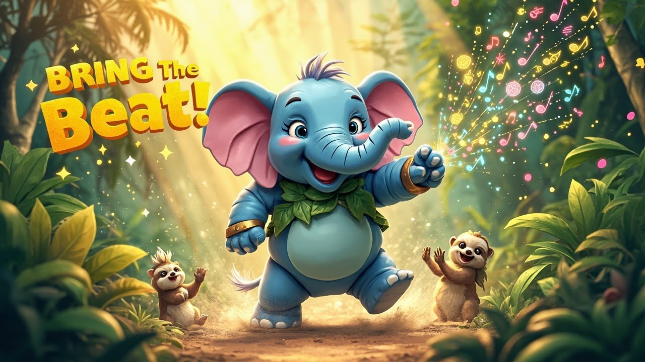 Elephant Brings the Beat 🐘🥁 | Jungle Rhythm Song for Kids - YouTube