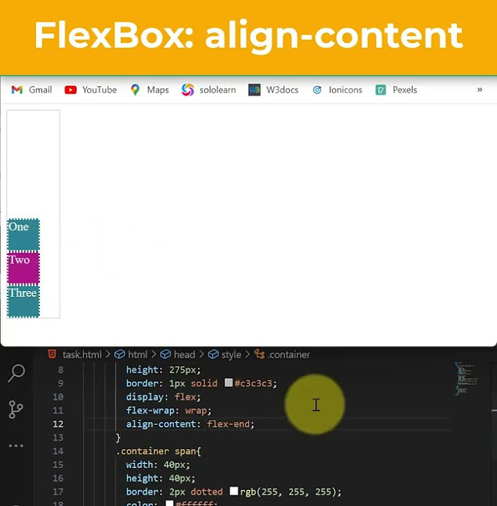 FlexBox | align-content property css - YouTube