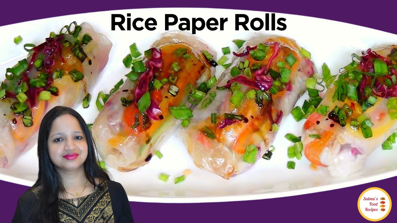 Colourful Roll Recipe using Rice Paper | Vegetable Paper Rolls | How to ...