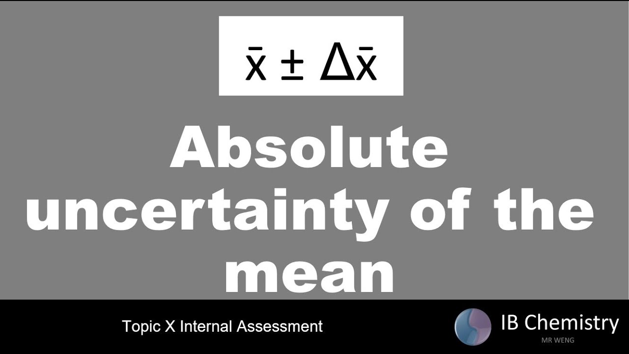 Absolute uncertainty of the mean - YouTube