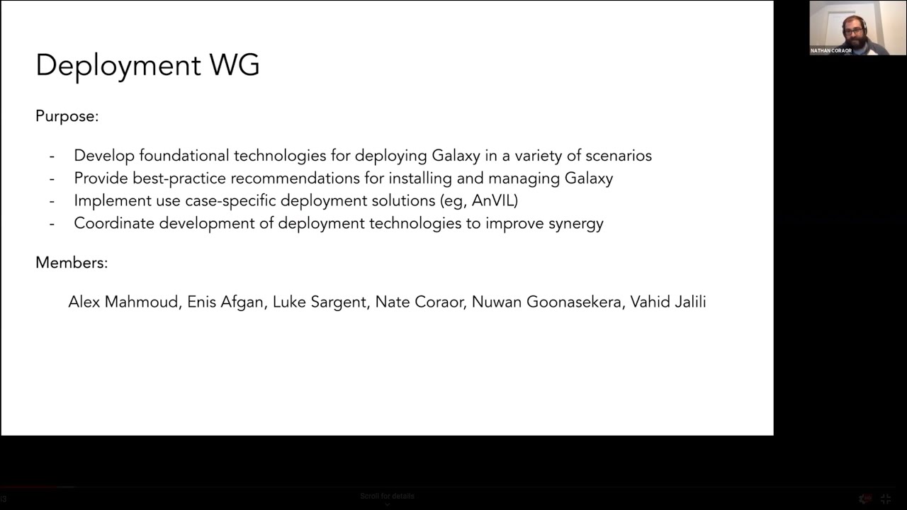 Galaxy Working Groups Launch, Galaxy Developer Round Table, 2020/12/10 - YouTube