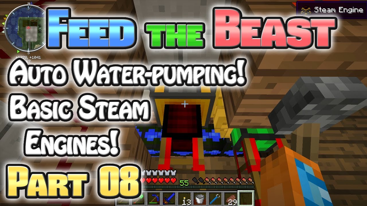 Minecraft FTB Hermitcraft Part 08: Basic Steam Engines! - YouTube