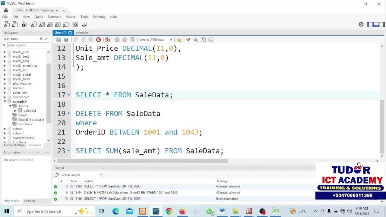 SQL Data Analysis - Lesson 4 - YouTube