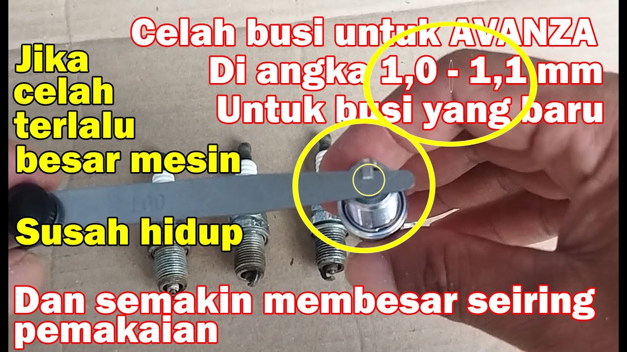 Cara Mengukur Celah Busi Mobil - YouTube
