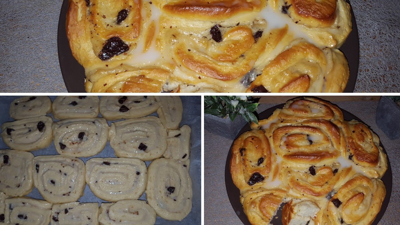 البريوش الصيني بكريما بدون بيض Gâteau chinois à la crème et aux pépites ...