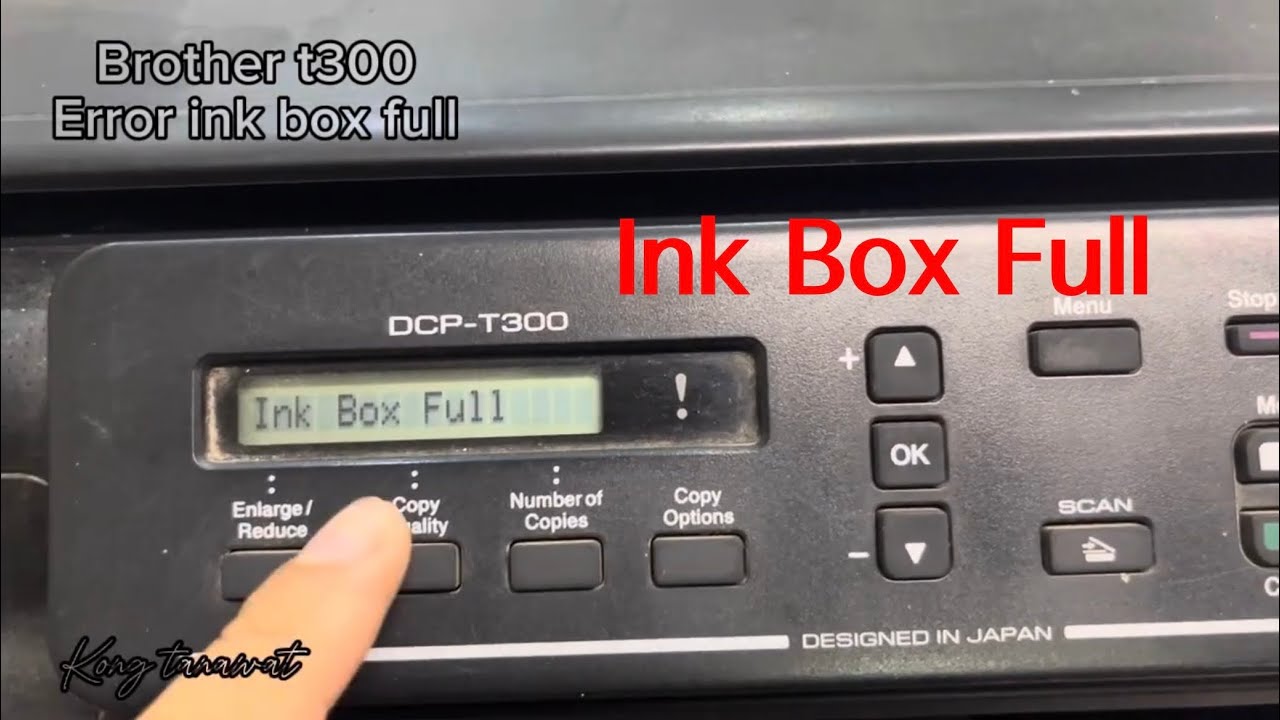 Brother t300/t500w error ink box full error code 4600 #ซับหมึกเต็ม ...