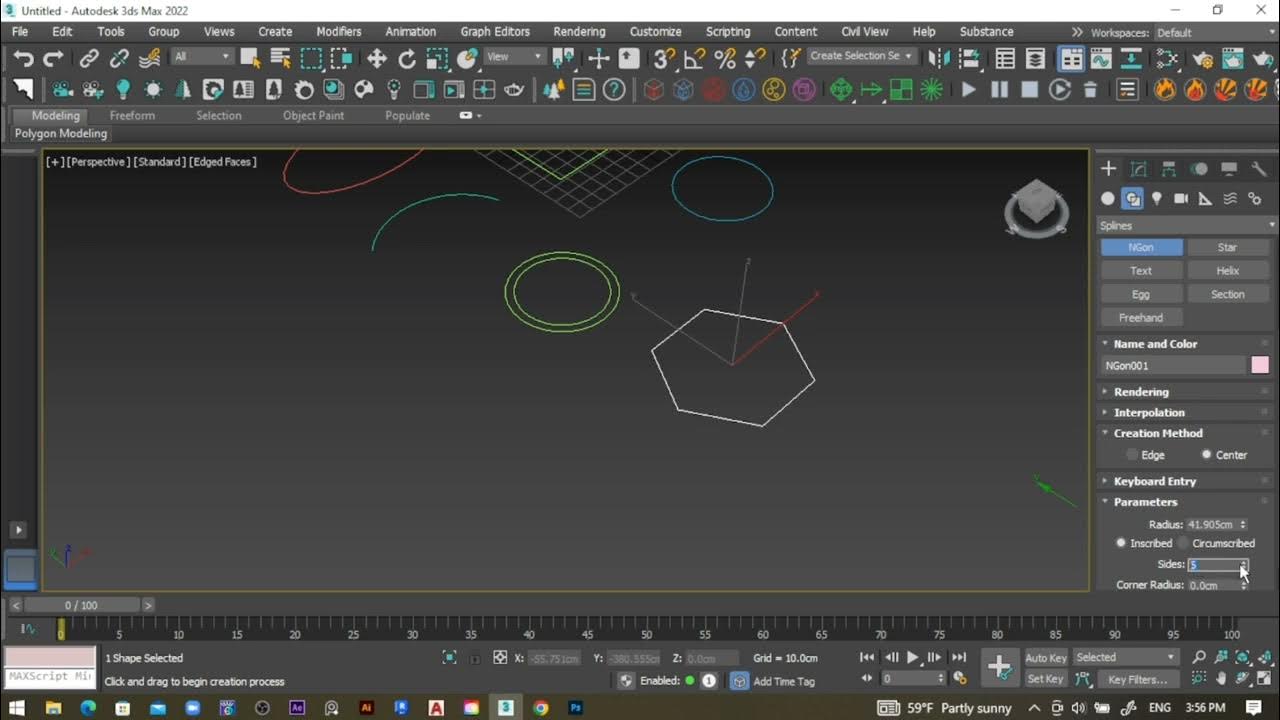 How to create shapes in 3ds max ? - YouTube