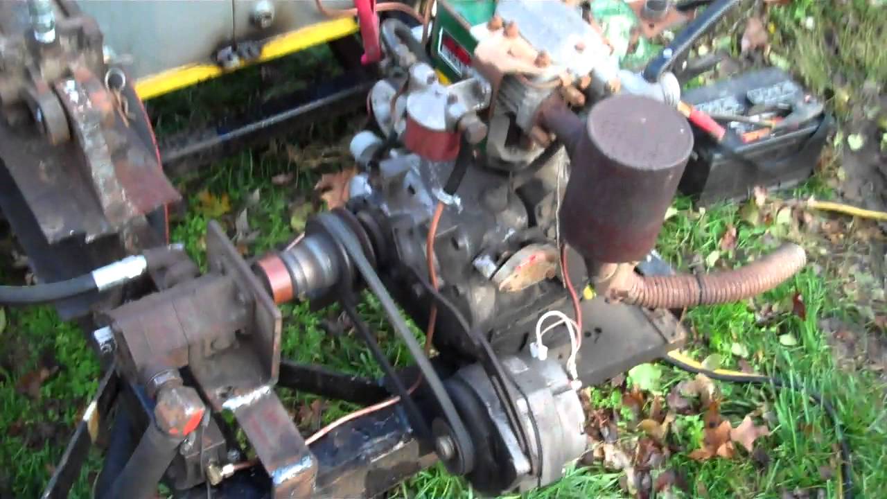 Petter Diesel Powered Log Splitter Test Run Splitting Maple - YouTube