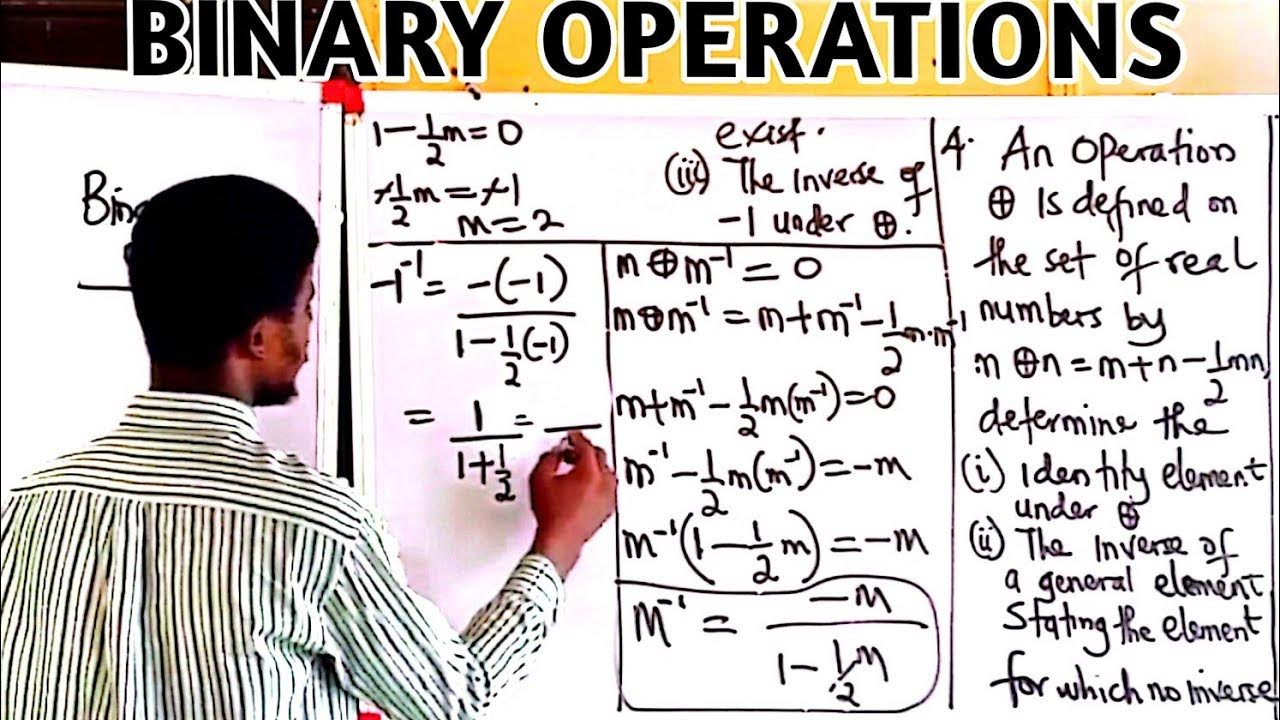Binary Operations - Identity Element and Inverse Element - YouTube