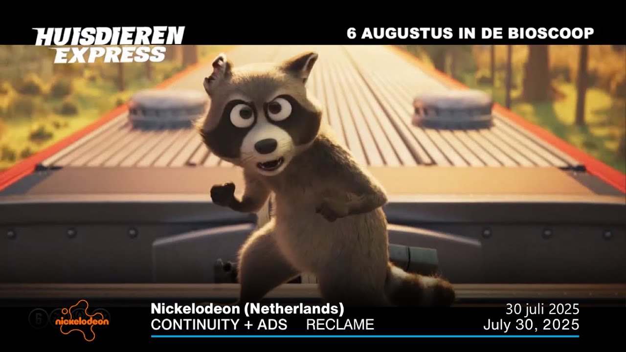 Nickelodeon (Netherlands) continuity + ads | July 30, 2025 ...