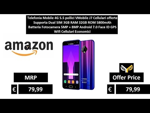 Telefonia Mobile 4G 5.5 pollici VMobile J7 Cellulari offerte Supporta Dual SIM 3GB RAM 32GB ROM