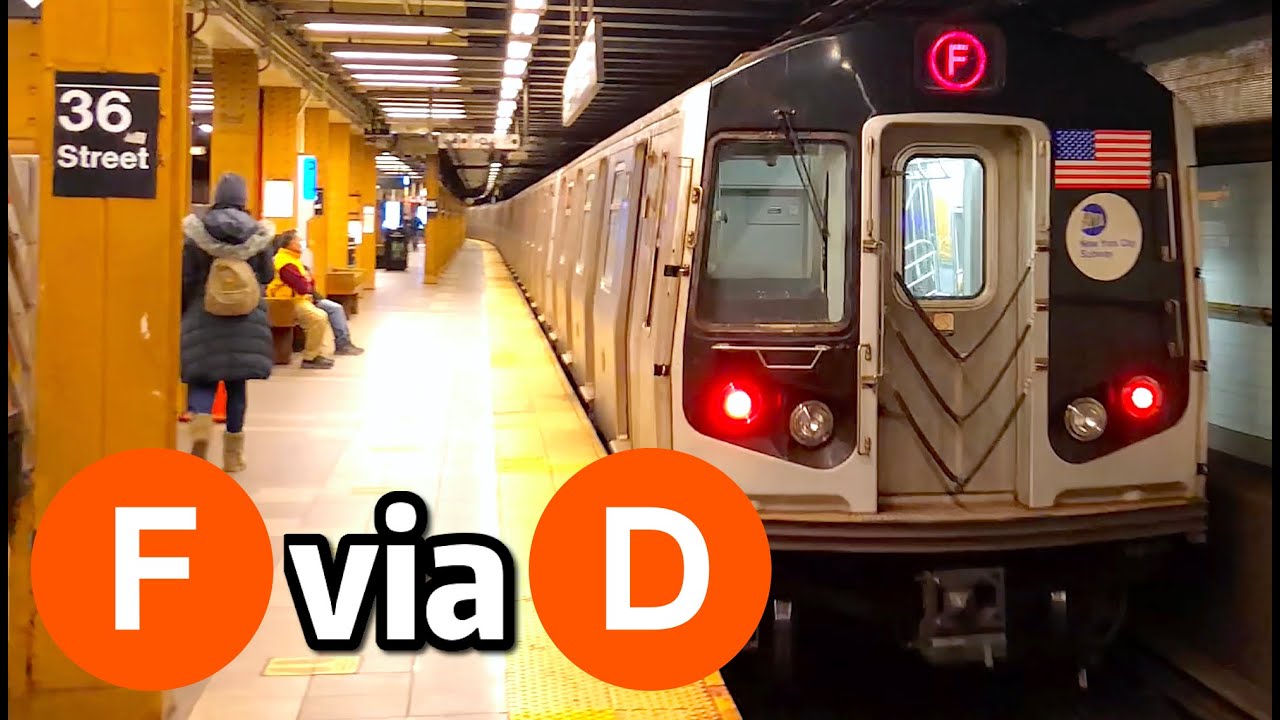 ⁴ᴷ⁶⁰ F Trains Running on the D Line to/from Coney Island - YouTube