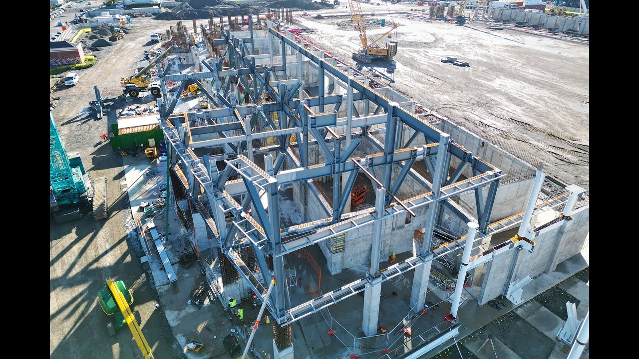 Te Kaha August 2023 construction update - YouTube