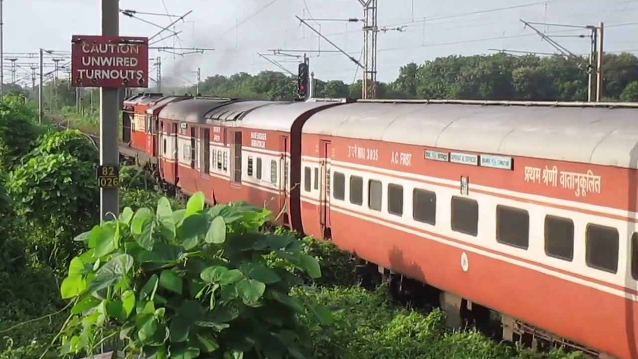 Enjoy the Chugging of Alco with Beautiful old ICF Rajdhani Express ...