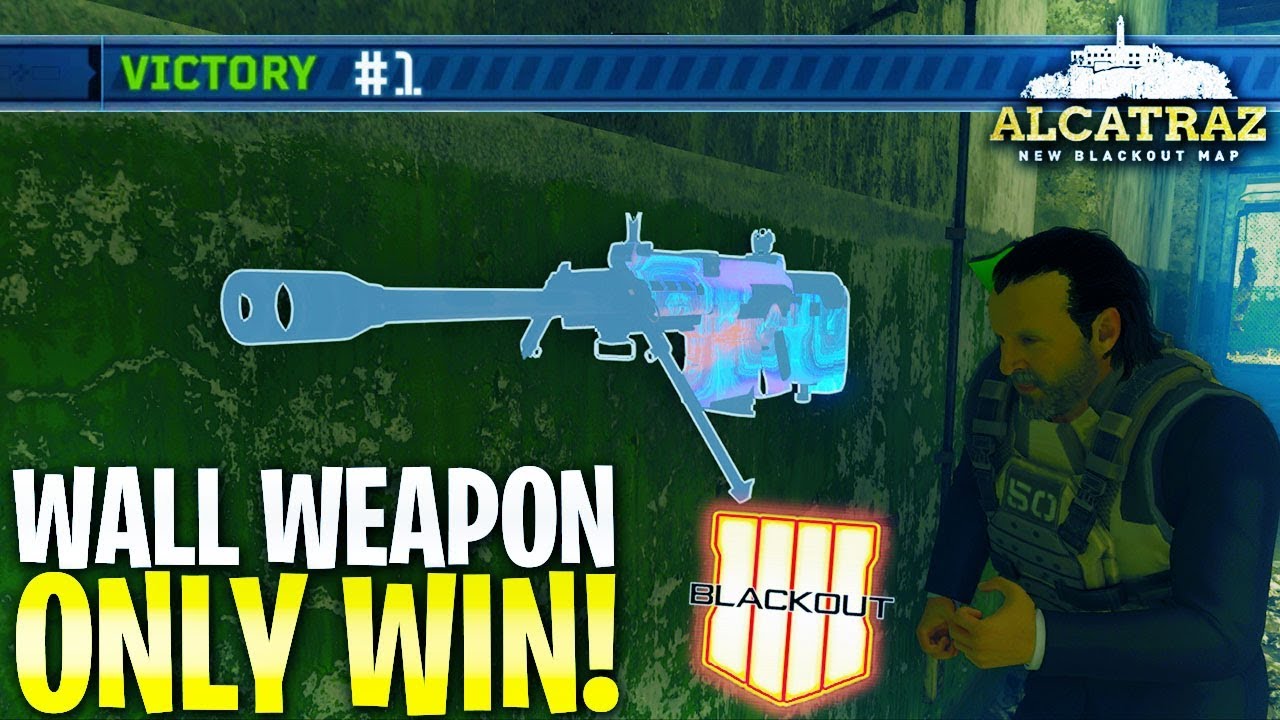 Wall Weapon ONLY Blackout Win👀 (Alcatraz NEW Blackout Map Challenge ...