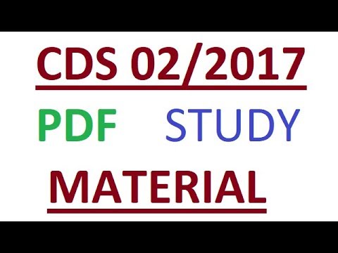 CDS exam STUDY MATERIAL - YouTube