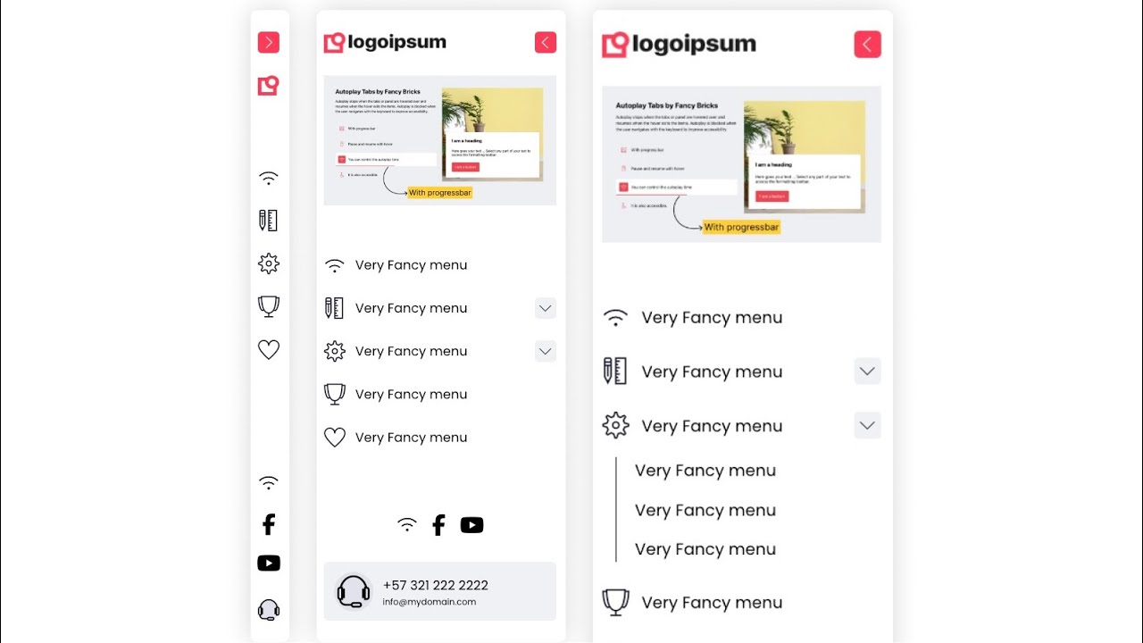 Header Sidebar - Fancy Template - Bricks builder - YouTube