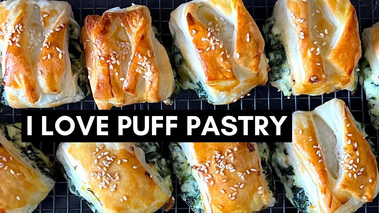Spinach Cheese Rolls | Puff Pastry Recipe | Cooking and Cups - YouTube