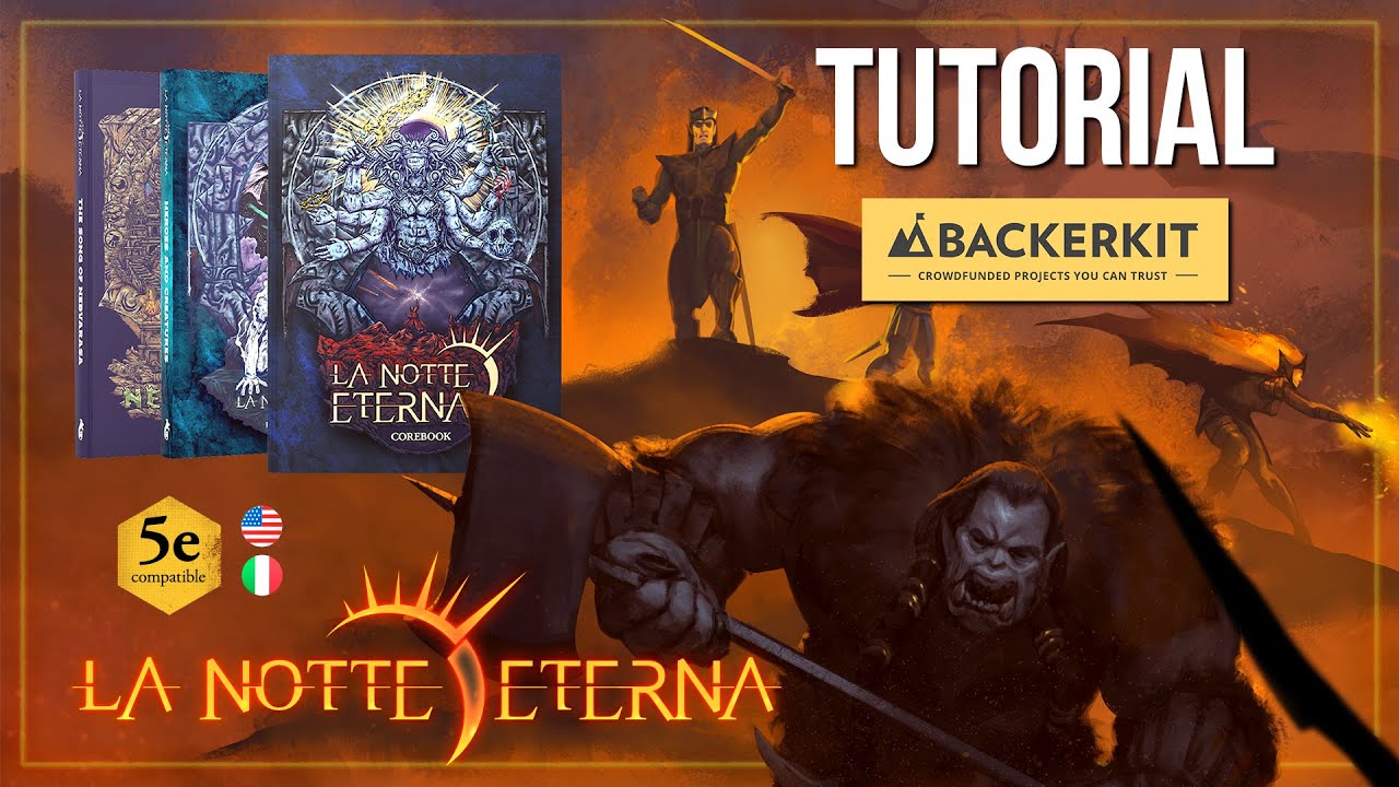 BackerKit Tutorial for backers of La Notte Eterna. - YouTube