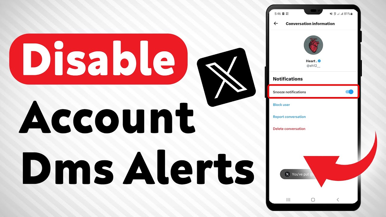 How To Disable Dms Notifications From An Account In X - YouTube