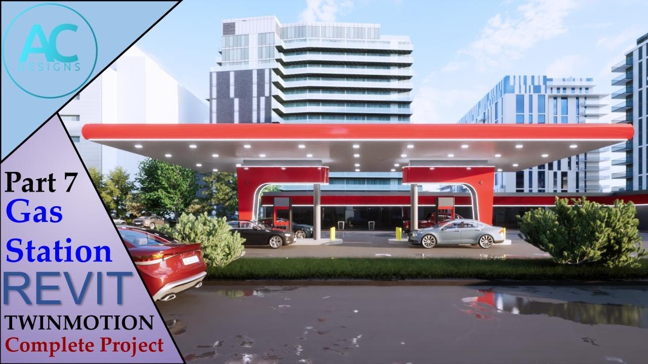 Gas Station | Part 7 | Complete Step By Step Project | Revit and ...