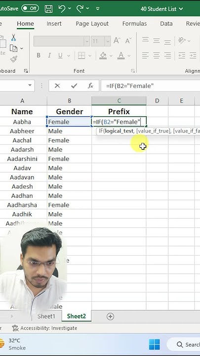 How to add Prefix in any name in #excel #tipsandtricks #office - YouTube