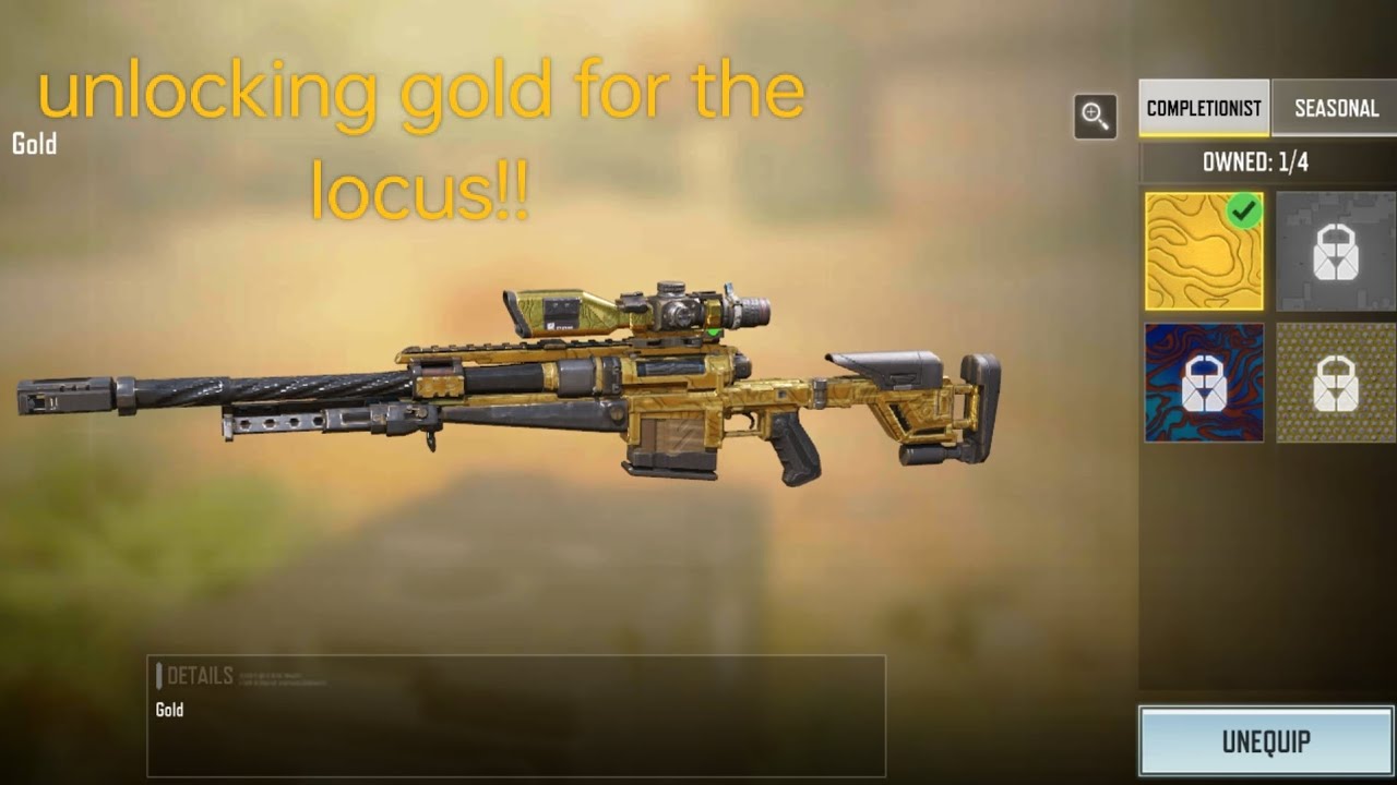 unlocking gold for the locus!(cod mobile) - YouTube