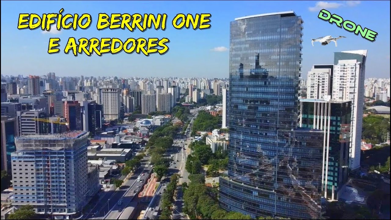 Drone mostra o Edifício Berrini One e arredores (região da Berrini e Vila Olímpia) - São Paulo ...