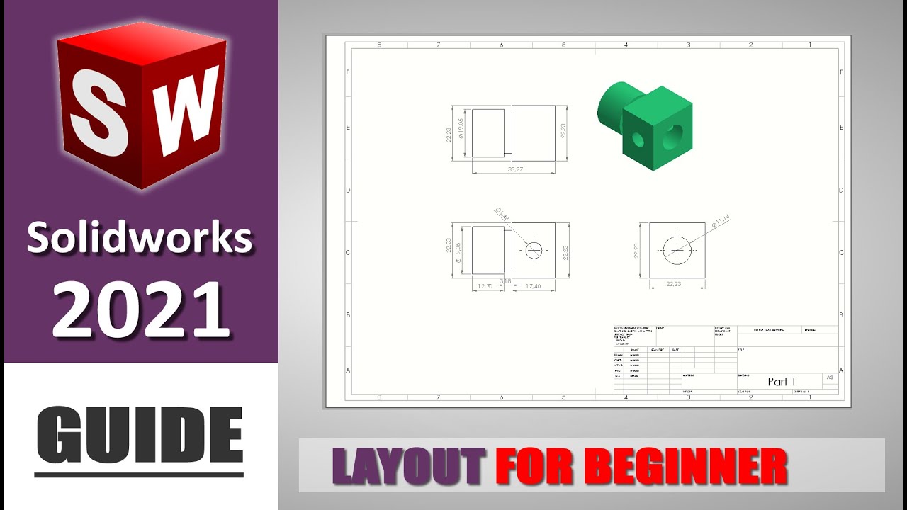 Solidworks 2021 Drawing Layout Guide Basic Tutorial For Beginner - YouTube