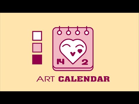 How to draw a calendar valentine cute drawing| Easy colourful calendar ...