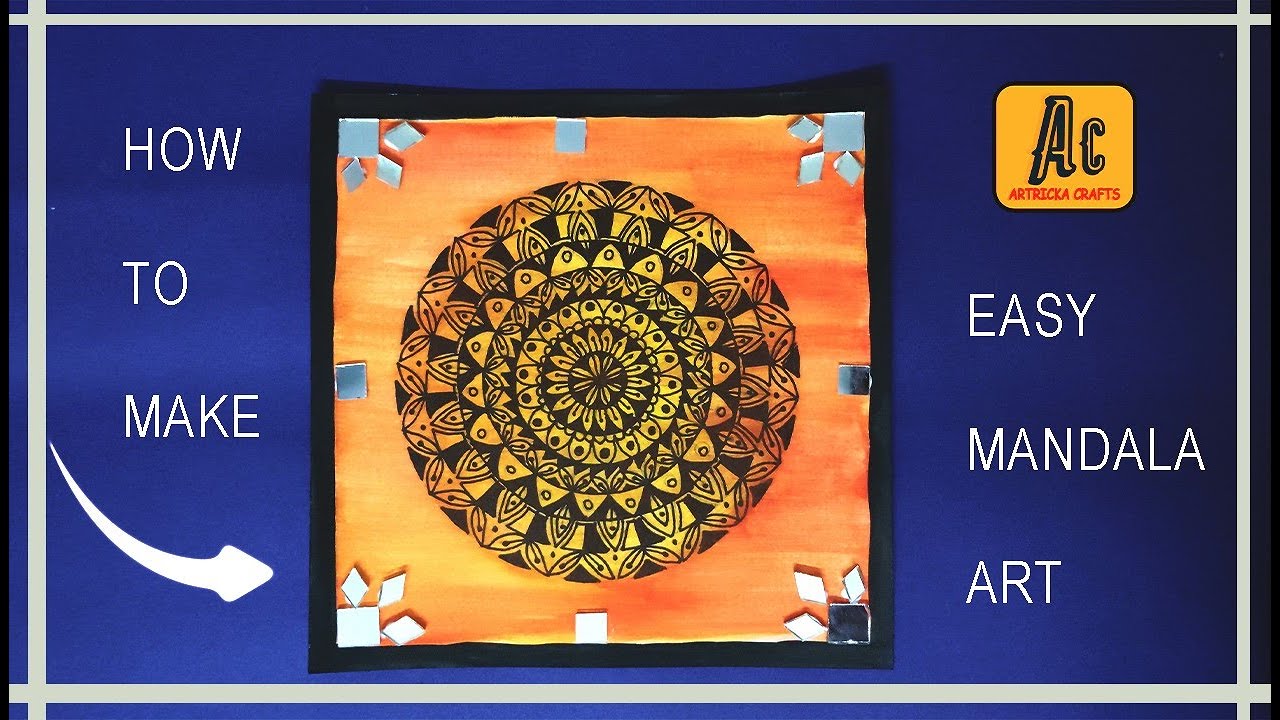 HOW TO MAKE easy MANDALA ART - YouTube