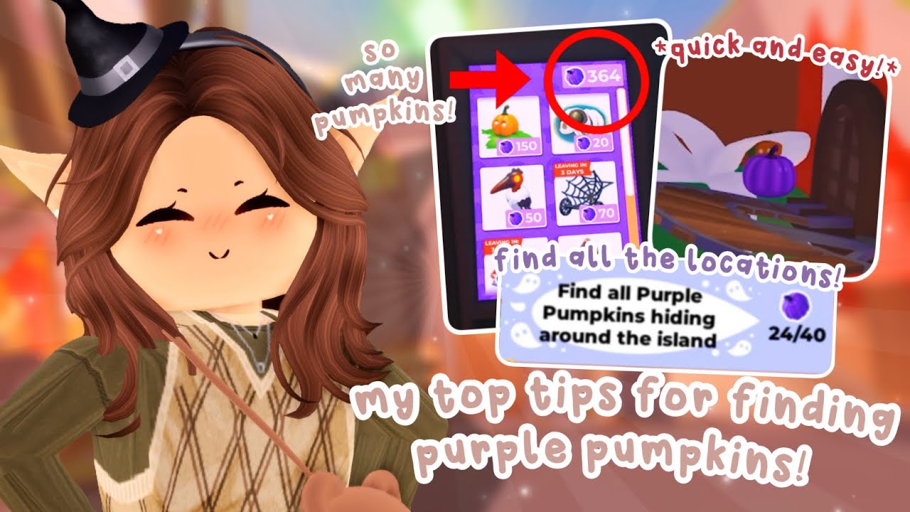 How To Find *ALL* The PURPLE PUMPKINS In Adopt Me! 💜 | Quick & Easy ...
