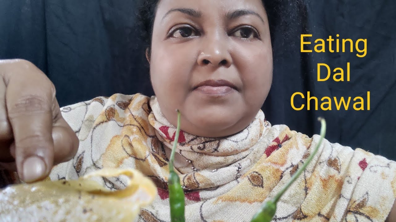Eating Dal Chawal Bhaji Papad | ASMR Big Bites Mukhbang | Garib Lady ...