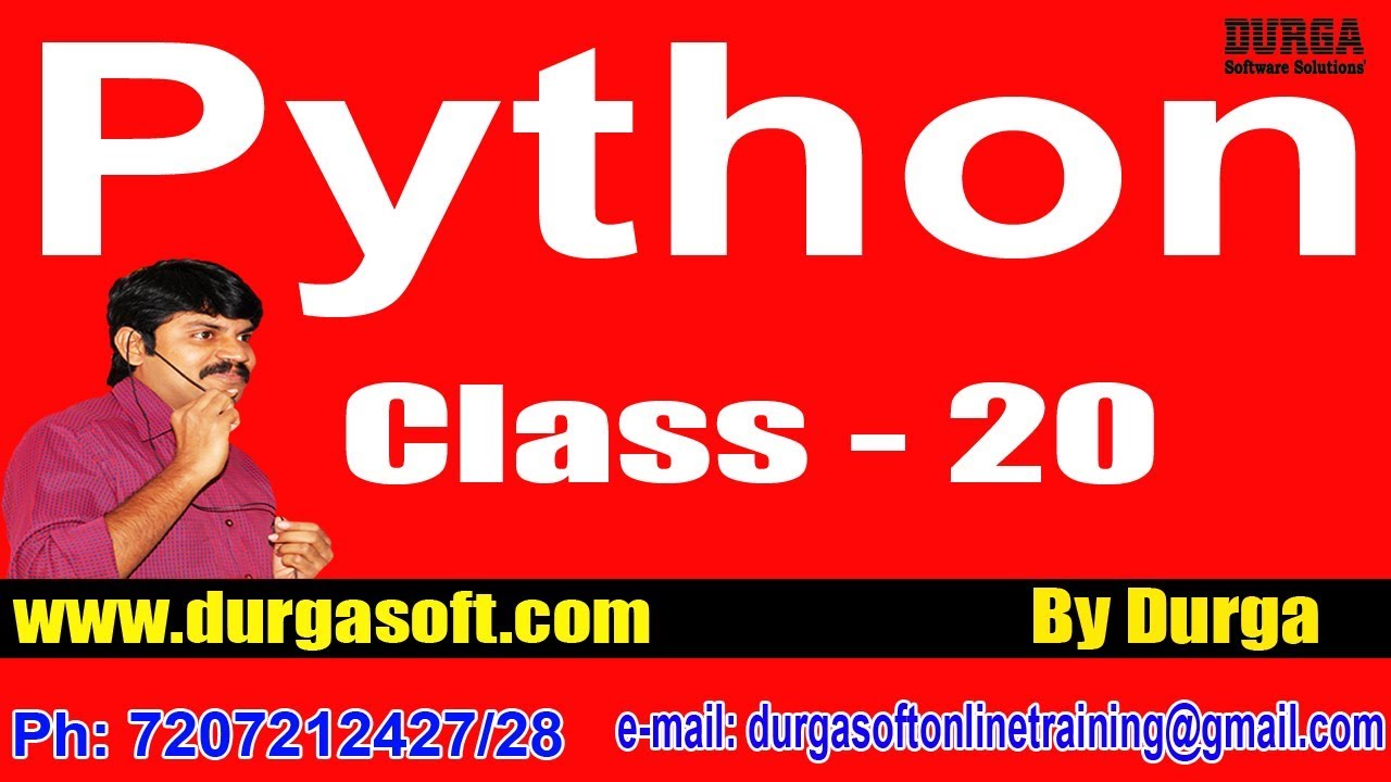 Learn Python Programming Tutorial Online Training by Durga Sir On 28-05-2018 @ 7AM - YouTube