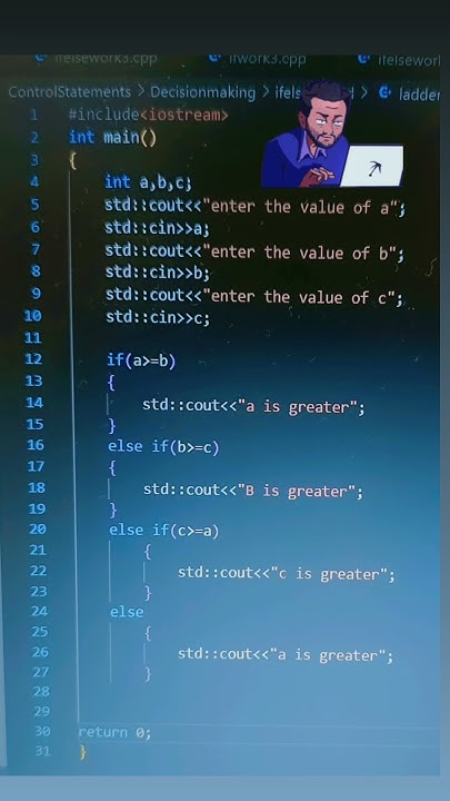 Ladder if else / Control statement / Cpp Programming / One result - YouTube