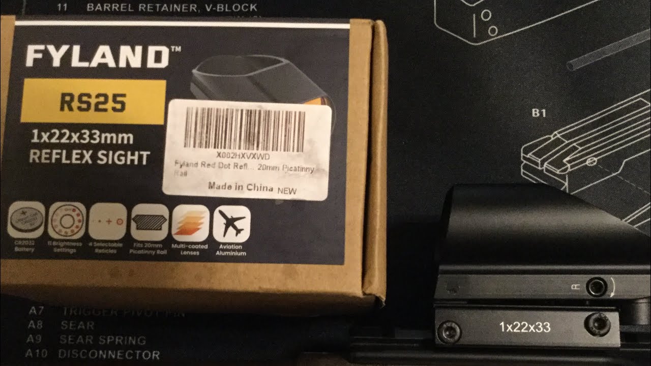 Fyland RS25 Reflex Sight Unboxing and Install - YouTube