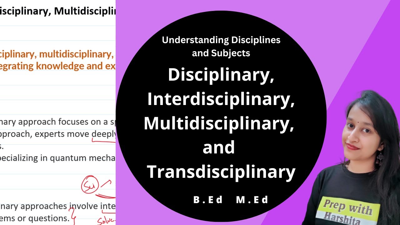 Disciplinary, Interdisciplinary, Multidisciplinary, and Trans ...