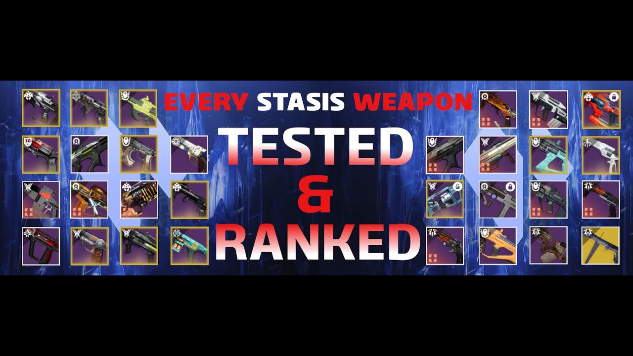 EVERY STASIS WEAPON TESTED AND RANKED. - YouTube