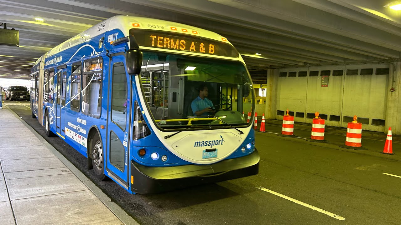 Massport Logan: On Board NABI 60-BRT Articulated #6019 On Shuttle Bus ...