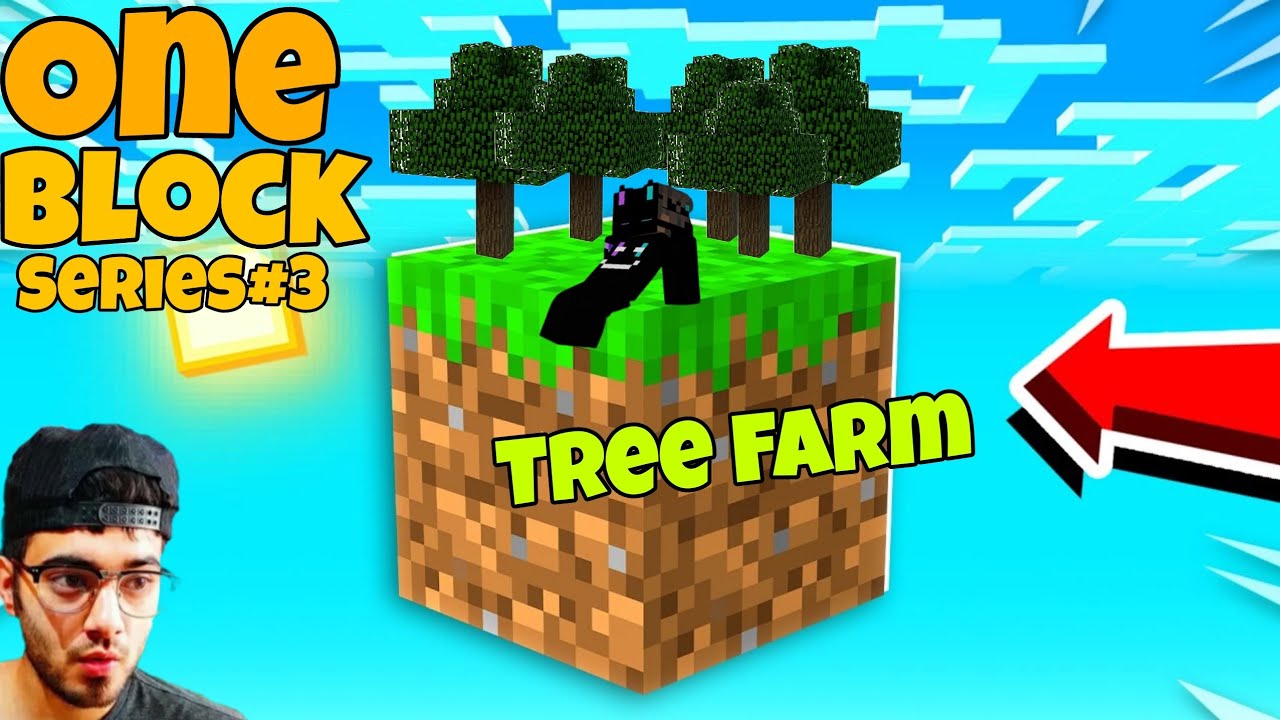 Amazing Tree Farm In OneBlock|Mcpe One block Download and series#3 ...