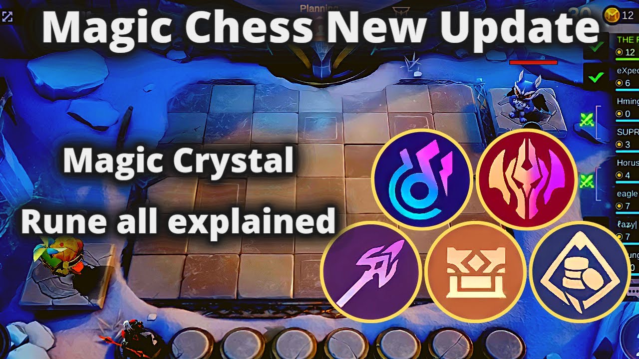 MAGIC CHESS NEW UPDATE FULL EXPLAIN ALL NEW SYNERGY MAGIC CRYSTAL RUNE ...