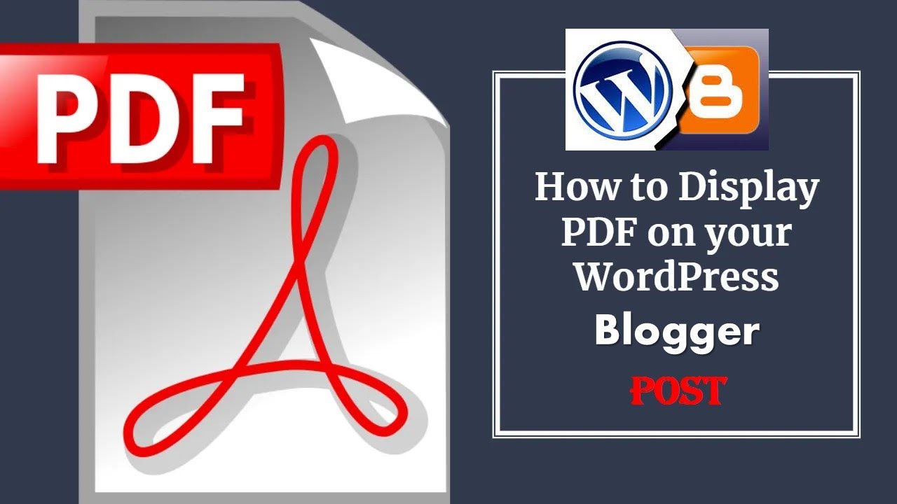 How to display or embed PDF documents in any webpage blogger wordpress ...