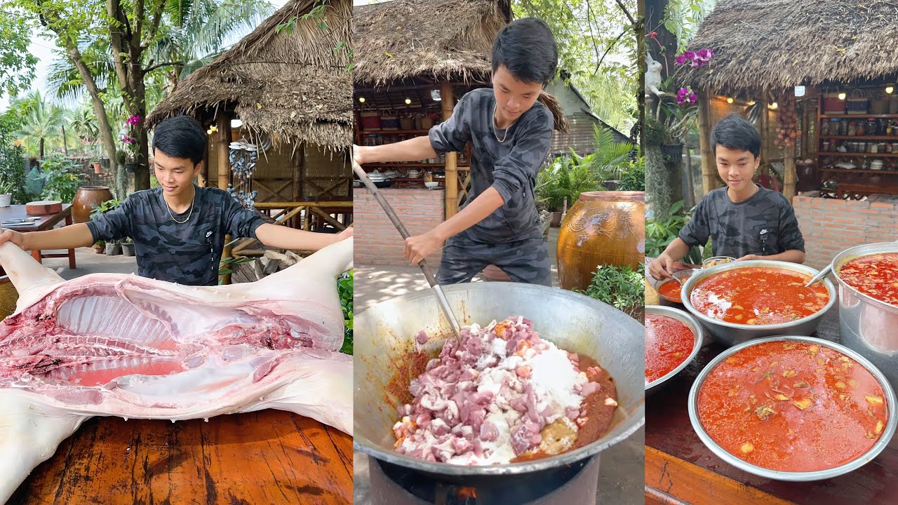 Chef Ny cook pig curry recipe with country style - Chef Ny cooking ...