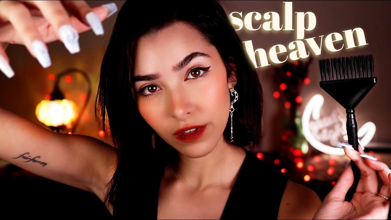 The Best ASMR Scalp Treatment (Ambitious Glow woo) - YouTube