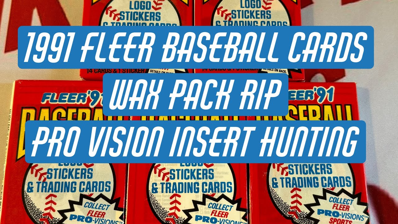 Pro Vision Hunting! 1991 Fleer Baseball Cards Wax Pack Lot Rip. - YouTube